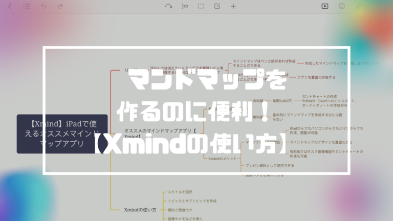 【Xmind】マインドマップを作成するのに便利！Xmindの使い方 | コトモノマチ